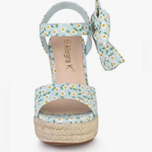 Shoes | Nwt Floral Printed Slingback Espadrille Wedge Multiple Colors ...